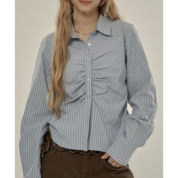 ZOZO問い合わせ番号:109920436ショップ:apres jour mignon，アプレジュールミニョンブランド:hazyl，ヘイジル商品名:gather design shirt / ギャザーデザインシャツカテゴリ:トップス>...