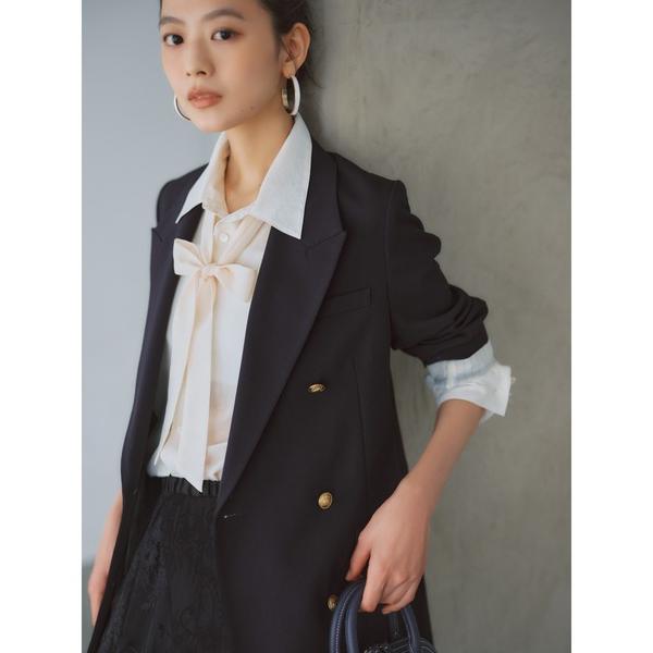 ZOZO問い合わせ番号:109958889ショップ:Mila Owen，ミラ オーウェンブランド:Mila Owen，ミラオーウェン商品名:金釦ダブルブレストロングブレザーカテゴリ:ジャケット/アウター>テーラードジャケットブランド品...