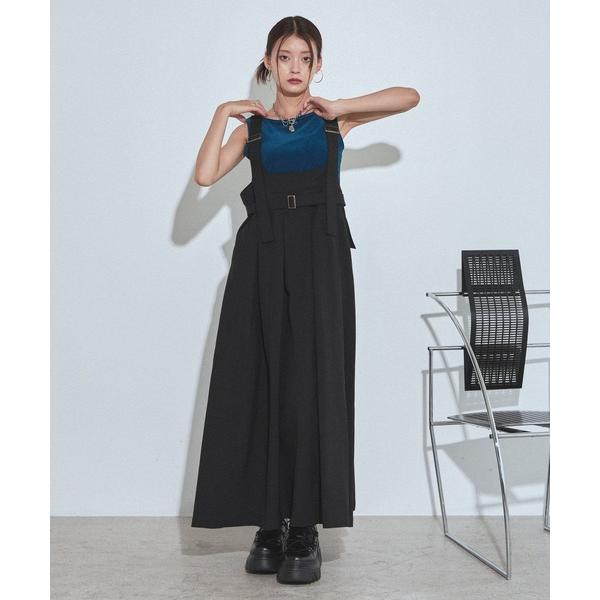 ZOZO問い合わせ番号:109998370ショップ:PAGEBOY，ページボーイブランド:PAGEBOY，ページボーイ商品名:TRモードジャンスカ【2WAY/アジャスター付き・丈調節可能】カテゴリ:ワンピース/ドレス>ジャンパースカー...