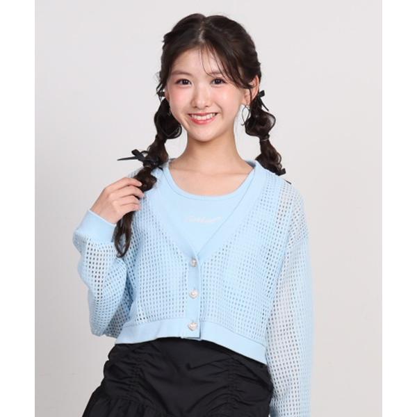 ZOZO問い合わせ番号:109999398ショップ:BABYDOLL，ベビードールブランド:PINKHUNT，ピンクハント商品名:PINKHUNT タンク付きメッシュカーディガン 1884Kカテゴリ:トップス>カーディガン/ボレロブラ...
