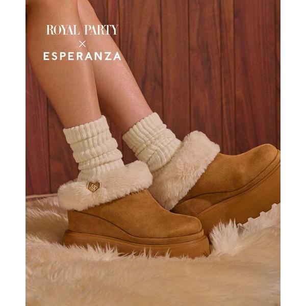 ZOZO問い合わせ番号:110040105ショップ:ESPERANZA，エスペランサブランド:ESPERANZA，エスペランサ商品名:「ROYAL PARTYコラボ」厚底ムートンサボカテゴリ:シューズ>パンプスブランド品番:P06-1...