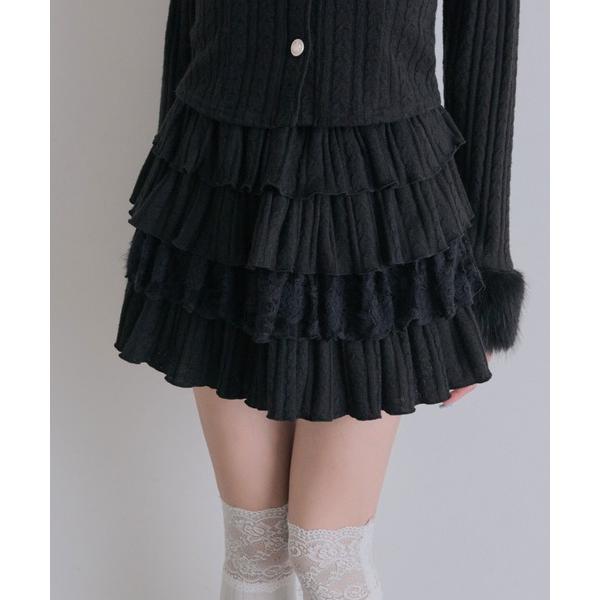 『タイムセール実施中』ZOZO問い合わせ番号:110082811ショップ:OLIVE des OLIVE，オリーブ デ オリーブブランド:OLIVE des OLIVE，オリーブデオリーブ商品名:ケーブルティアードミニスカートカテゴリ:スカ...