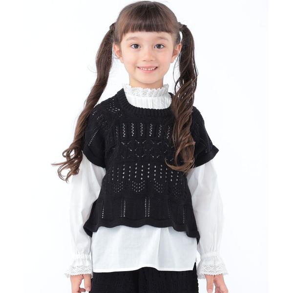 ZOZO問い合わせ番号:110120979ショップ:SHIPS KIDS，シップス キッズブランド:SHIPS，シップス商品名:SHIPS KIDS:100〜130cm/ニット レーストップスカテゴリ:トップス>ニット/セーターブラン...