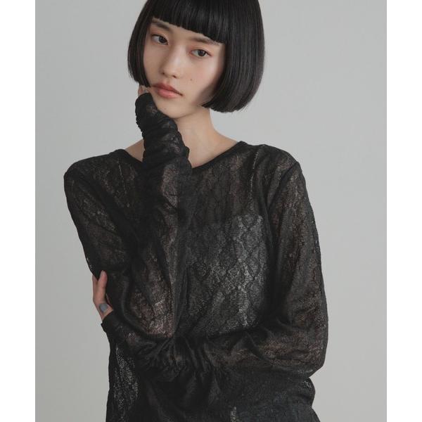ZOZO問い合わせ番号:110122125ショップ:LOWRYS FARM，ローリーズファームブランド:LOWRYS FARM，ローリーズファーム商品名:クシュクシュレースプルオーバーＬＳ 1052797カテゴリ:トップス>Tシャツ/...
