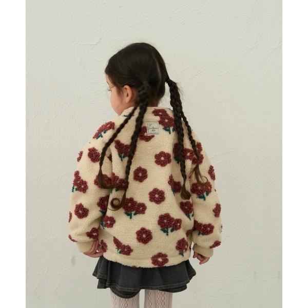 ZOZO問い合わせ番号:110122999ショップ:pairmanon，ペアマノンブランド:pairmanon，ペアマノン，coucou manon，ククゥ マノン商品名:ガールズ 総柄ボアブルゾンカテゴリ:ジャケット/アウター>ブル...