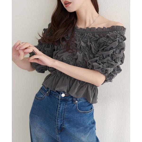 ZOZO問い合わせ番号:110196675ショップ:natural couture，ナチュラルクチュールブランド:natural couture，ナチュラルクチュール商品名:シアーベロアシャーリングTOPSカテゴリ:トップス>Tシャツ...
