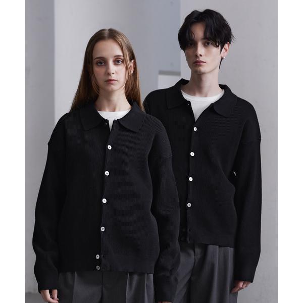 ZOZO問い合わせ番号:110234516ショップ:EMMA CLOTHES，エマ クローズブランド:CLEL，クレイル商品名:「CLEL」Basic Rib Knit Shirt Cardigan / ベーシック畦編みニットシャツカーディ...