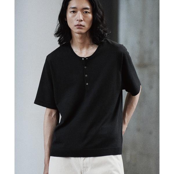 ZOZO問い合わせ番号:110234881ショップ:MONO-MART，モノマートブランド:WYM LIDNM，ウィム バイ リドム商品名:T/C COMPACT KNIT HENLEY TEEカテゴリ:トップス>Tシャツ/カットソー...