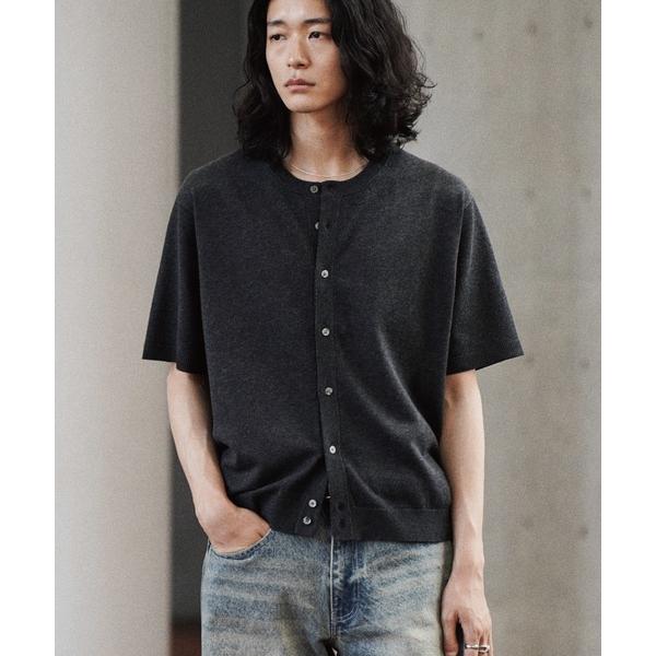 ZOZO問い合わせ番号:110272540ショップ:MONO-MART，モノマートブランド:WYM LIDNM，ウィム バイ リドム商品名:T/C CREW HALF SLEEVE  CARDIGANカテゴリ:トップス>カーディガン/...