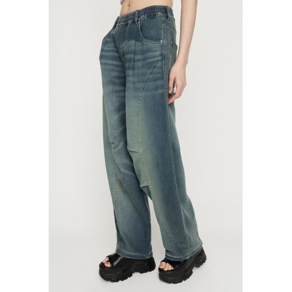 ZOZO問い合わせ番号:110311181ショップ:SLY，スライブランド:SLY，スライ商品名:BARRELLEG DENIM LIKE SW PT バレルレッグデニムライクスウェットパンツ 秋服 冬服カテゴリ:パンツ>スウェットパ...