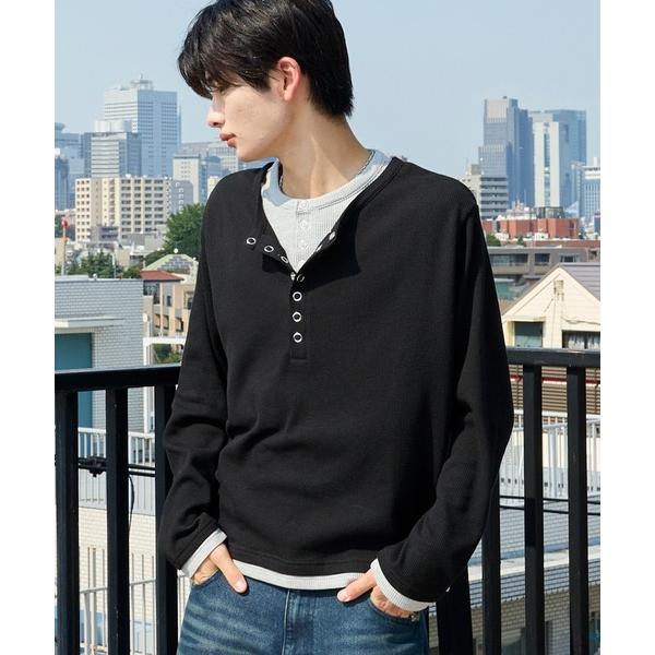ZOZO問い合わせ番号:110312332ショップ:EMMA CLOTHES，エマ クローズブランド:SERACE，セラス商品名:「SERACE」Layered style henley neck long sleeve T-shirt /...