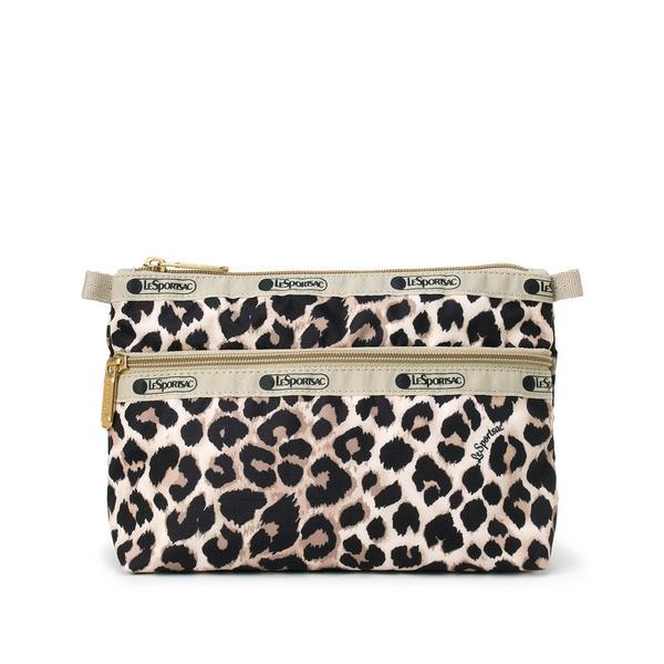 ZOZO問い合わせ番号:110350249ショップ:LeSportsac，レスポートサックブランド:LeSportsac，レスポートサック商品名:COSMETIC CLUTCH ラテレオパードカテゴリ:財布/小物>ポーチブランド品番:...