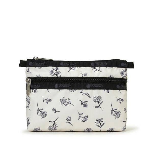 ZOZO問い合わせ番号:110350300ショップ:LeSportsac，レスポートサックブランド:LeSportsac，レスポートサック商品名:COSMETIC CLUTCH インクスケッチドフローラルアイボリーカテゴリ:財布/小物&gt...