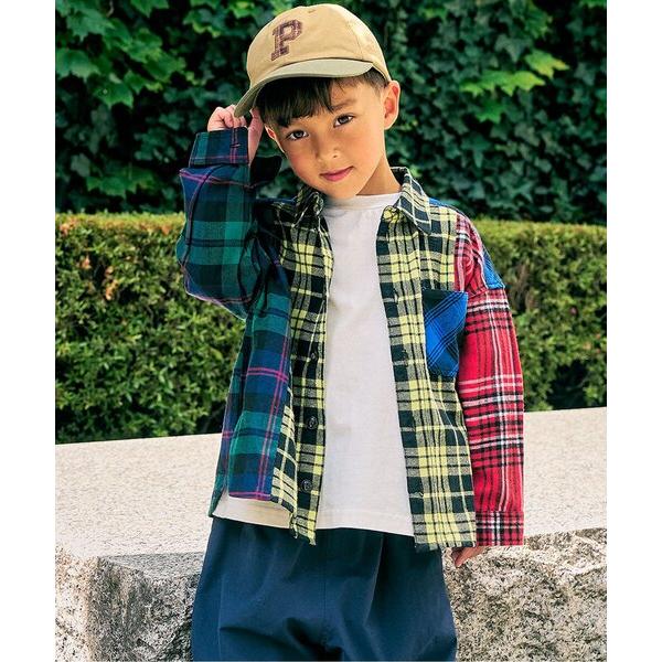 ZOZO問い合わせ番号:110350823ショップ:F.O.Online Store，エフオーオンラインストアブランド:F.O.KIDS，エフオーキッズ商品名:リメイク風チェック長袖シャツカテゴリ:トップス>シャツ/ブラウスブランド品...