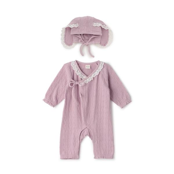 ※このアイテムは返品・交換対象外商品です。ZOZO問い合わせ番号:110357165ショップ:petit main，プティマインブランド:petit main，プティマイン商品名:うさみみボンネットつきカバーオールカテゴリ:ママ＆ベビー&g...