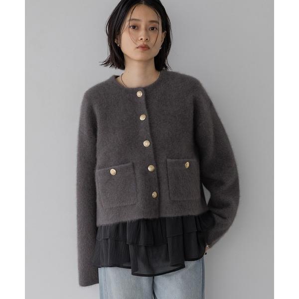 ZOZO問い合わせ番号:110393422ショップ:A part by，アパートバイブランド:A part by，アパートバイ商品名:「名品シリーズ・イージーケア」ラクーンコンキンボタンカーディガンカテゴリ:トップス>カーディガン/ボ...