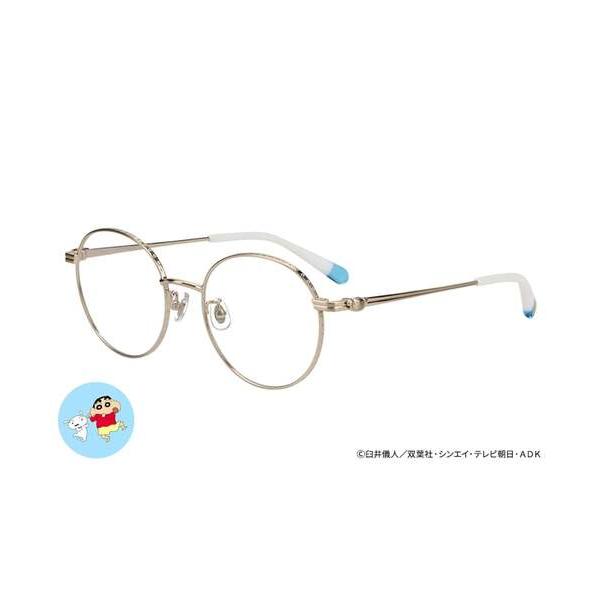 ZOZO問い合わせ番号:110394087ショップ:Zoff，ゾフブランド:Zoff，ゾフ商品名:Zoff｜クレヨンしんちゃん「しんちゃん＆シロモデル」ボストン型 メガネ｜軽量 メタル 高級感 眼鏡 検眼調整 伊達メガネ 度付きレンズ交換 ...