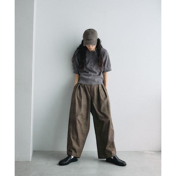 ZOZO問い合わせ番号:110434728ショップ:niko and...，ニコアンドブランド:niko and...，ニコアンド商品名:「MODE NORM CORE」 2タックコクーンチェックパンツカテゴリ:パンツ>その他パンツブ...