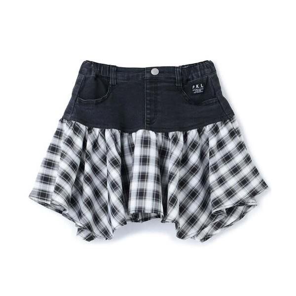 ZOZO問い合わせ番号:110474942ショップ:NARUMIYA ONLINE，ナルミヤ オンラインブランド:PINK-latte，ピンクラテ商品名:「インパンのみ吸水速乾」裾チェック切替変形ヘムスカートカテゴリ:スカート>スカー...