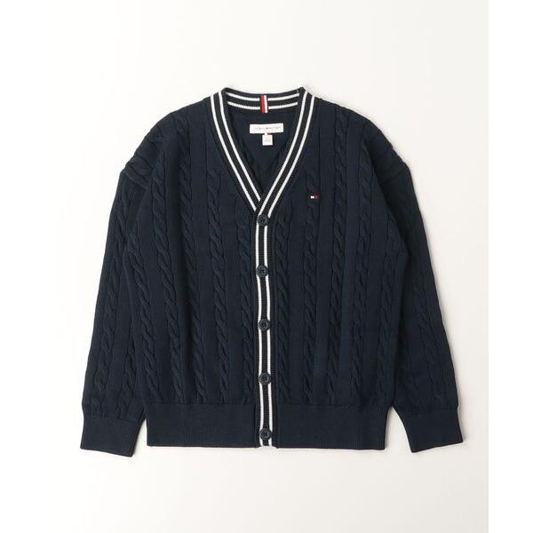 ZOZO問い合わせ番号:110478134ショップ:TOMMY HILFIGER，トミー ヒルフィガーブランド:TOMMY HILFIGER，トミーヒルフィガー商品名:KIDS コットンポロティッピングカーディガンカテゴリ:トップス>...