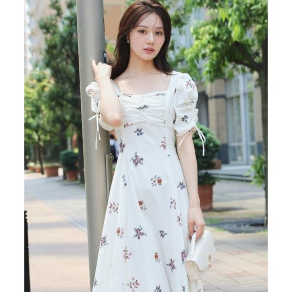 ZOZO問い合わせ番号:110479216ショップ:WILLSELECTION，ウィルセレクションブランド:WILLSELECTION，ウィルセレクション商品名:フローラルベリープリントギャザースリーブワンピースカテゴリ:ワンピース/ドレス...