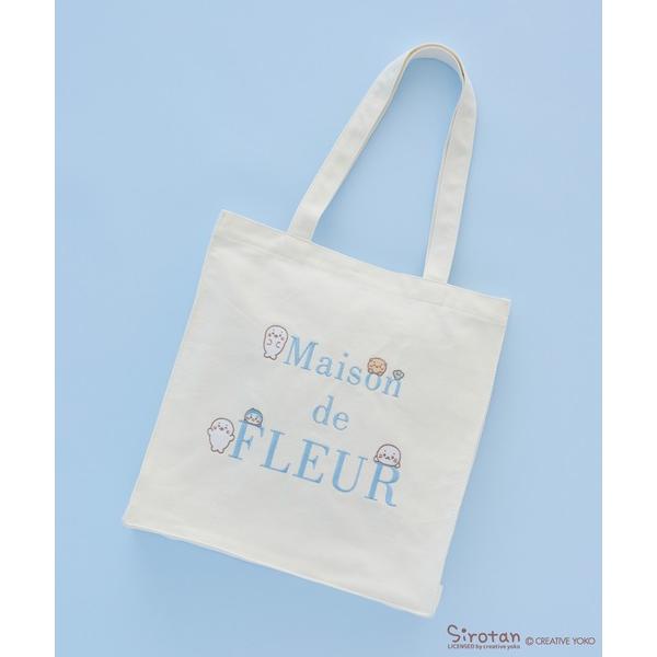 ZOZO問い合わせ番号:110516359ショップ:Maison de FLEUR，メゾン ド フルールブランド:Maison de FLEUR，メゾンドフルール商品名:しろたん スクエアトートバッグカテゴリ:バッグ>トートバッグブラ...