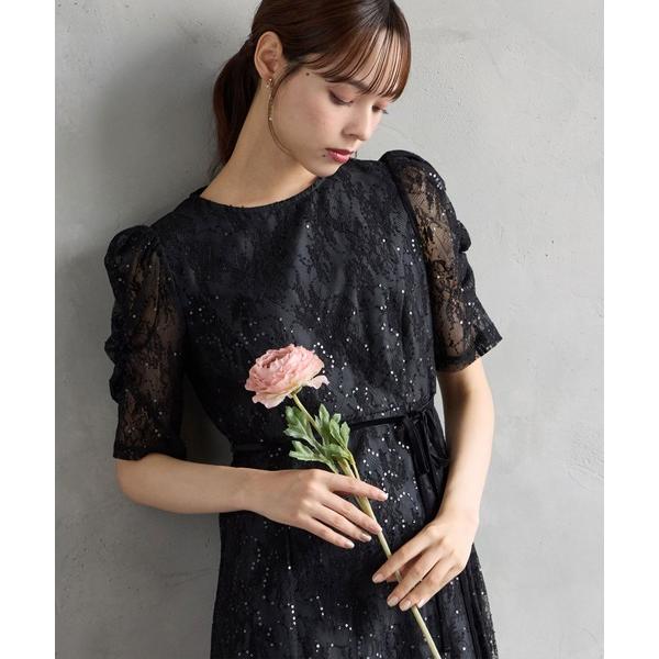 ZOZO問い合わせ番号:110518433ショップ:AIMER，エメブランド:AIMER，エメ商品名:ベロアリボンベルト付きスパンコールレースパーティードレスカテゴリ:ワンピース/ドレス>ドレスブランド品番:0324-8-24300素...