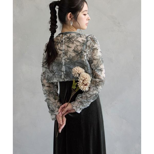 ZOZO問い合わせ番号:110518447ショップ:AIMER，エメブランド:AIMER，エメ商品名:フラワー刺繍ブラウス×ベロアキャミソールワンピース 2点セットパーティードレスカテゴリ:ワンピース/ドレス>ドレスブランド品番:03...