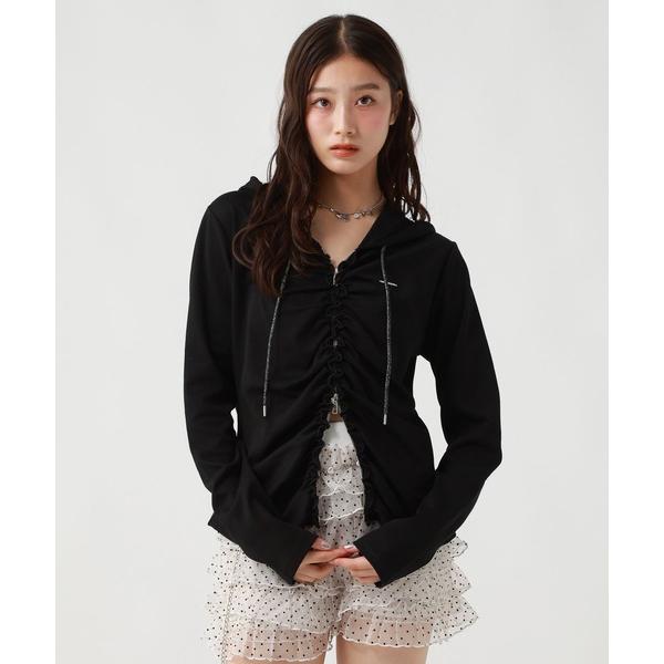 ZOZO問い合わせ番号:110519170ショップ:repipi armario，レピピアルマリオブランド:repipi armario，レピピ アルマリオ，10C REPIPI，ジューシーレピピ商品名:「接触冷感」シャーリングカットZIP...