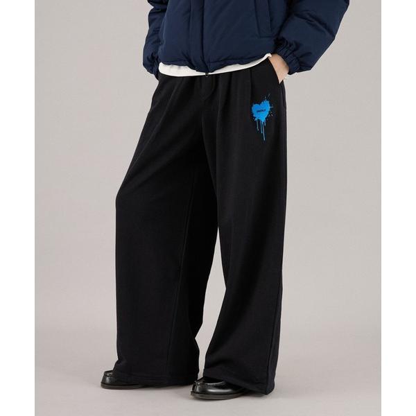 ZOZO問い合わせ番号:110520035ショップ:MUHET，ミュエータブランド:ONCILY，オンシェリー商品名:26AW HEART LOGO WIDE SWEAT PANTS / ハートロゴワイドスウェットパンツカテゴリ:パンツ&g...