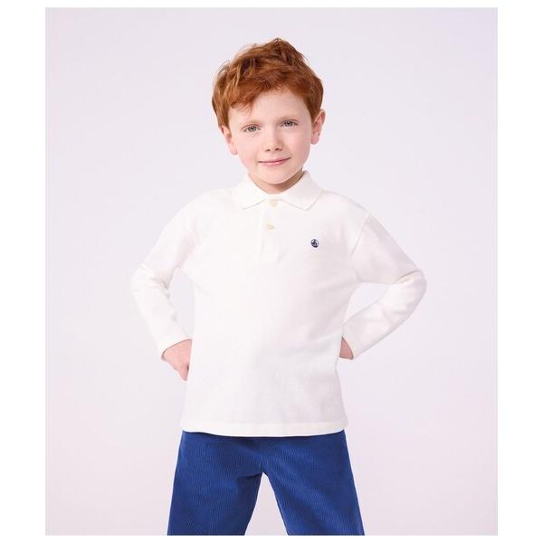 ZOZO問い合わせ番号:110555869ショップ:PETIT BATEAU，プチバトーブランド:PETIT BATEAU，プチバトー商品名:鹿の子編み長袖ポロシャツカテゴリ:トップス>ポロシャツブランド品番:A0GVDB素材:100...