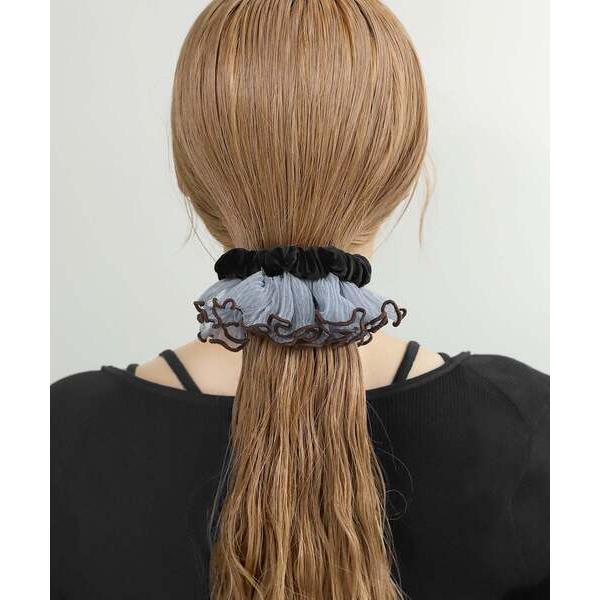 ZOZO問い合わせ番号:110556625ショップ:ANEMONE，アネモネブランド:ANEMONE，アネモネ商品名:ベロア×シアーフリルバレッタカテゴリ:ヘアアクセサリー>バレッタ/ヘアクリップブランド品番:DG640130H素材:...