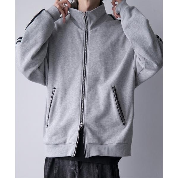 ZOZO問い合わせ番号:110556840ショップ:EMMA CLOTHES，エマ クローズブランド:cussil，クシル商品名:「cussil/クシル」ルーズシルエットラインスリーブスウェットトラックジップジャケットカテゴリ:ジャケット/...