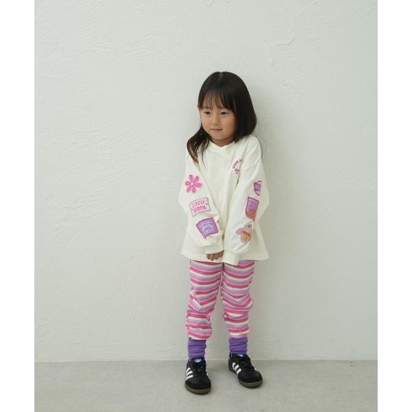 ZOZO問い合わせ番号:110558415ショップ:pairmanon，ペアマノンブランド:pairmanon，ペアマノン，coucou manon，ククゥ マノン商品名:「90-150cm」綿100% 袖ワッペン アソートロンTカテゴリ:...