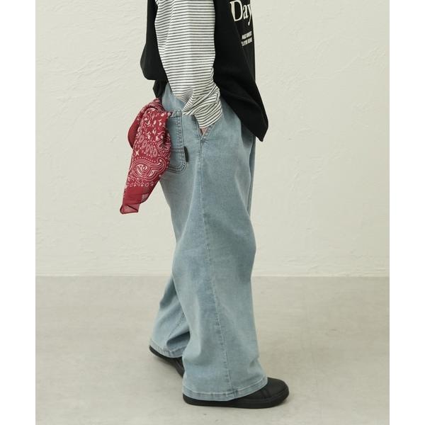 ZOZO問い合わせ番号:110558433ショップ:pairmanon，ペアマノンブランド:pairmanon，ペアマノン，coucou manon，ククゥ マノン商品名:「90-150cm」ストレッチ ストレートワイドデニムパンツカテゴリ...