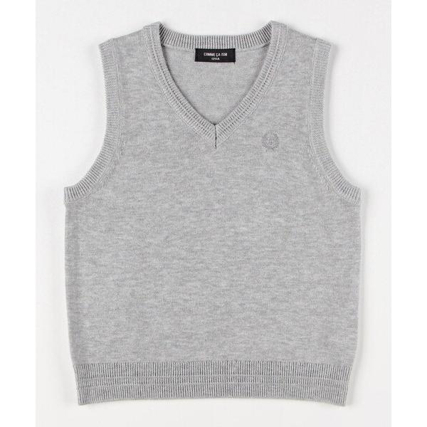 ZOZO問い合わせ番号:110560778ショップ:COMME CA ISM，コムサイズムブランド:COMME CA ISM，コムサイズム商品名:「オンライン限定カラー:グレー」ベーシック ニット ベスト(100-130cm)カテゴリ:トッ...