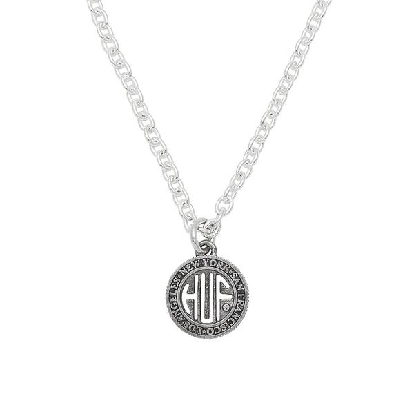 ZOZO問い合わせ番号:110561926ショップ:HUF，ハフブランド:HUF，ハフ商品名:REGIONAL NECKLACE SILVERカテゴリ:アクセサリー>ネックレスブランド品番:26M_AC80394素材:真鍮カラー:シル...