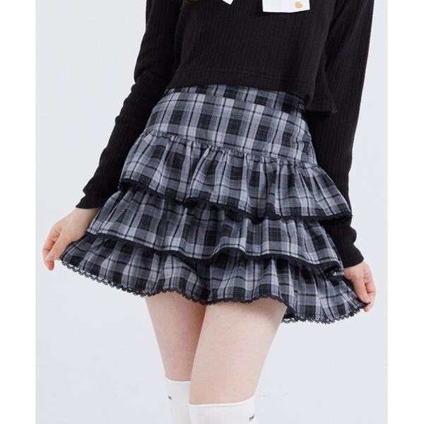 ZOZO問い合わせ番号:110634913ショップ:BABYDOLL，ベビードールブランド:PINKHUNT，ピンクハント商品名:PINKHUNT 裾レースフリルスカート 1971Kカテゴリ:スカート>スカートブランド品番:PH-g裾...
