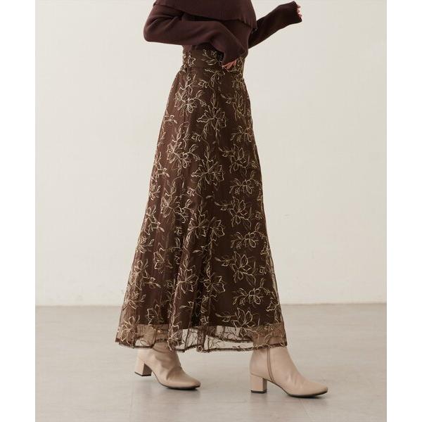 『タイムセール実施中』ZOZO問い合わせ番号:110673889ショップ:natural couture，ナチュラルクチュールブランド:natural couture，ナチュラルクチュール商品名:チュール刺繍マーメイドスカートカテゴリ:スカ...