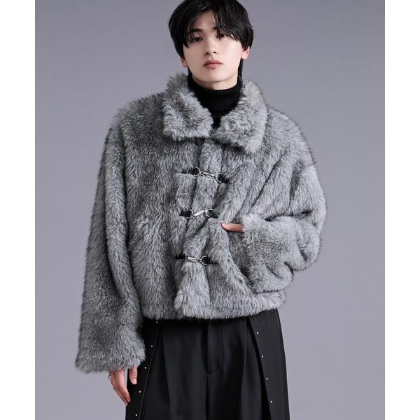 ZOZO問い合わせ番号:110673907ショップ:Ellno Loset，エルノロゼットブランド:Ellno Loset，エルノロゼット商品名:メタルバックルエコファーショートコートカテゴリ:ジャケット/アウター>ブルゾンブランド品...