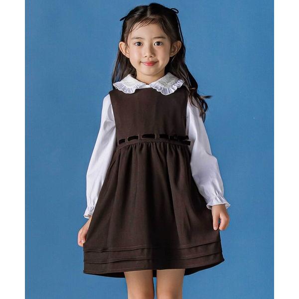 『タイムセール実施中』ZOZO問い合わせ番号:110717743ショップ:BEBE ONLINE STORE，ベベ オンラインストアブランド:BeBe Petits Pois Vert，ベベプチポワヴェール商品名:「店舗限定」編み込みリボン...