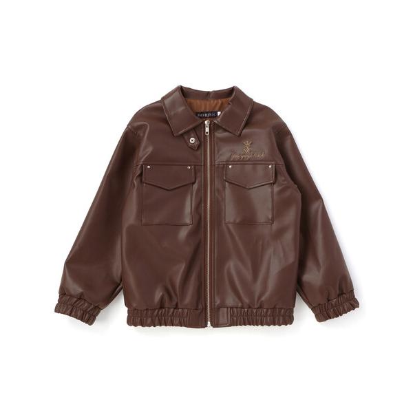 ZOZO問い合わせ番号:110717760ショップ:BEBE ONLINE STORE，ベベ オンラインストアブランド:nexchic，ネクシック商品名:フルジップフェイクレザージャケット(110~150cm)カテゴリ:ジャケット/アウター...