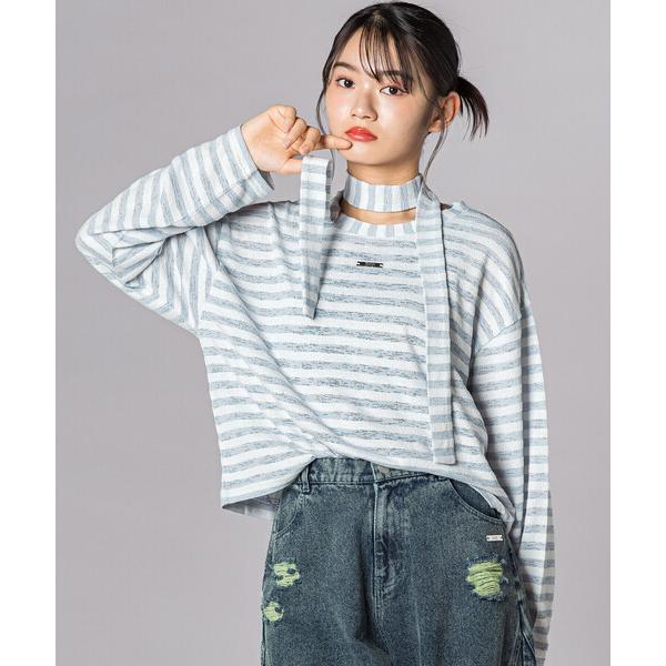 ZOZO問い合わせ番号:110717812ショップ:BEBE ONLINE STORE，ベベ オンラインストアブランド:ZIDDY，ジディ商品名:シアーボーダー長袖ニット＆タンクトップセット(130~160cm)カテゴリ:トップス>そ...