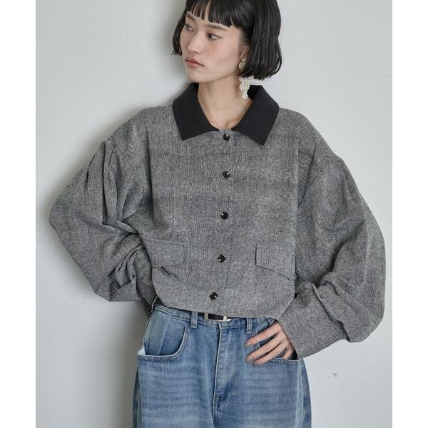 ZOZO問い合わせ番号:110720873ショップ:Avenue，アヴェニューブランド:THE YOn，ザヨン商品名:衿配色ツイードシャツジャケットカテゴリ:トップス>シャツ/ブラウスブランド品番:348264-998-068素材:本...