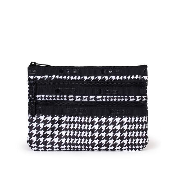 『タイムセール実施中』ZOZO問い合わせ番号:110758050ショップ:LeSportsac，レスポートサックブランド:LeSportsac，レスポートサック商品名:3ZIP COSMETIC シティハウンドトゥースカテゴリ:財布/小物&...