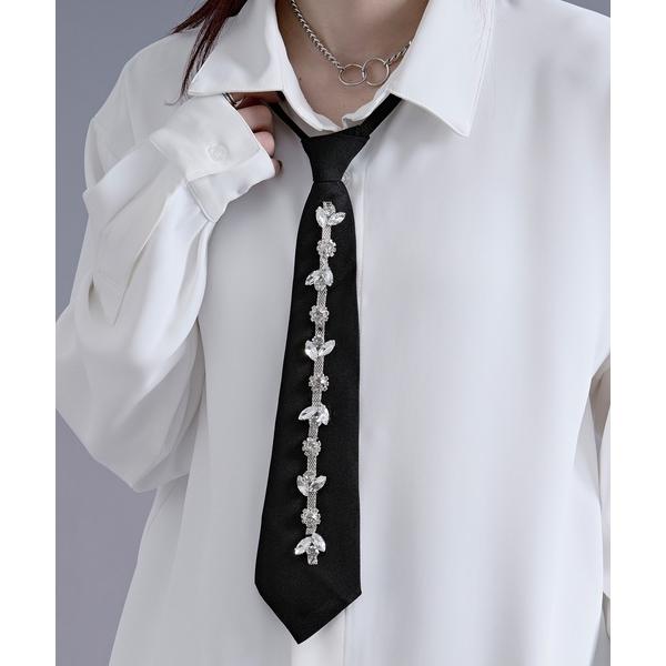 ZOZO問い合わせ番号:110758898ショップ:Ellno Loset，エルノロゼットブランド:Ellno Loset，エルノロゼット商品名:rose detail easy-on tie/フラワービジューネクタイカテゴリ:フォーマルス...
