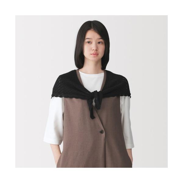 ZOZO問い合わせ番号:110759771ショップ:無印良品，ムジルシリョウヒンブランド:無印良品，ムジルシリョウヒン商品名:コットン透かし編みニット　三角スカーフカテゴリ:ファッション雑貨>ストール/ショールブランド品番:45507...