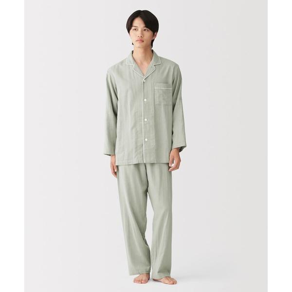 ZOZO問い合わせ番号:110759815ショップ:無印良品，ムジルシリョウヒンブランド:無印良品，ムジルシリョウヒン商品名:紳士　脇に縫い目のない　二重ガーゼ長袖パジャマカテゴリ:ルームウェア>ルームウェア/パジャマブランド品番:4...