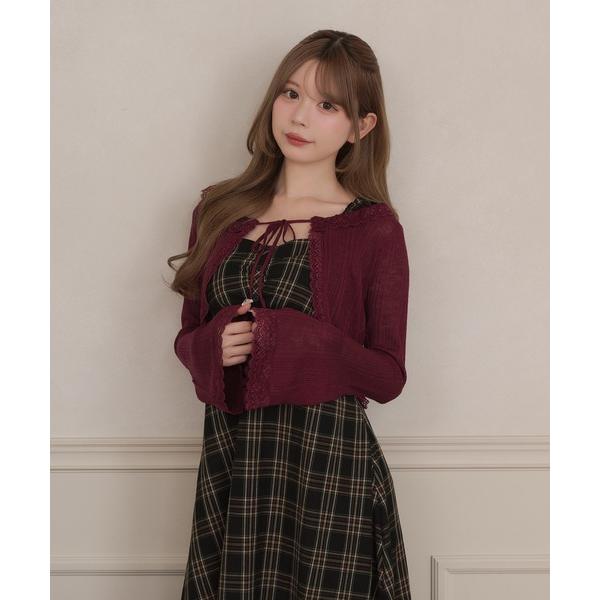 ZOZO問い合わせ番号:110800275ショップ:apres jour，アプレジュールブランド:apres jour，アプレジュール，apres jour by あかちゃす，アプレジュールバイアカチャス商品名:レースフリルシアーニットボレ...