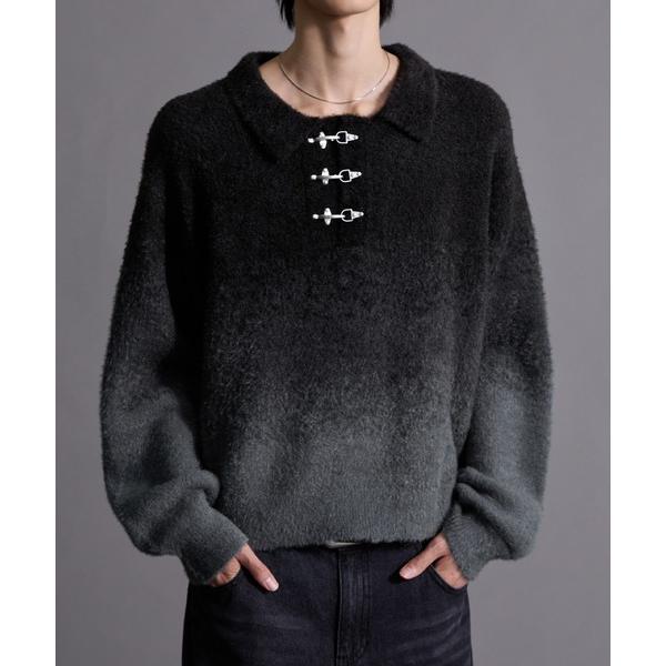 ZOZO問い合わせ番号:110875127ショップ:EMMA CLOTHES，エマ クローズブランド:Loose/ルース，ルース商品名:ファイヤーマンフックシャギーポロニットカテゴリ:トップス>ポロシャツブランド品番:LOkn1314...